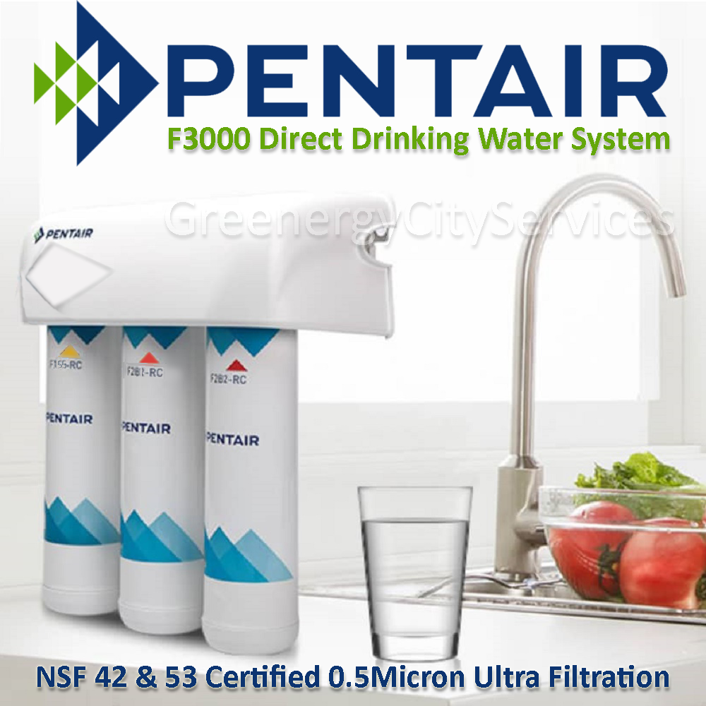 Pentair US F3000 Direct Drinking Water Filters 3-Stage Ultra Filtration ...